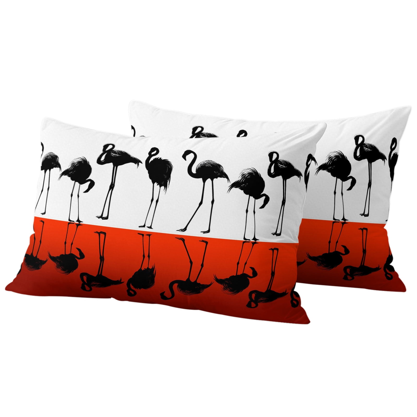 Black Red Flamingos Outdoor Waterproof Pillow Covers, Modern Art ...