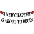 Black & Red Glitter A New Chapter Is About To Begin Banner with Hearts ...