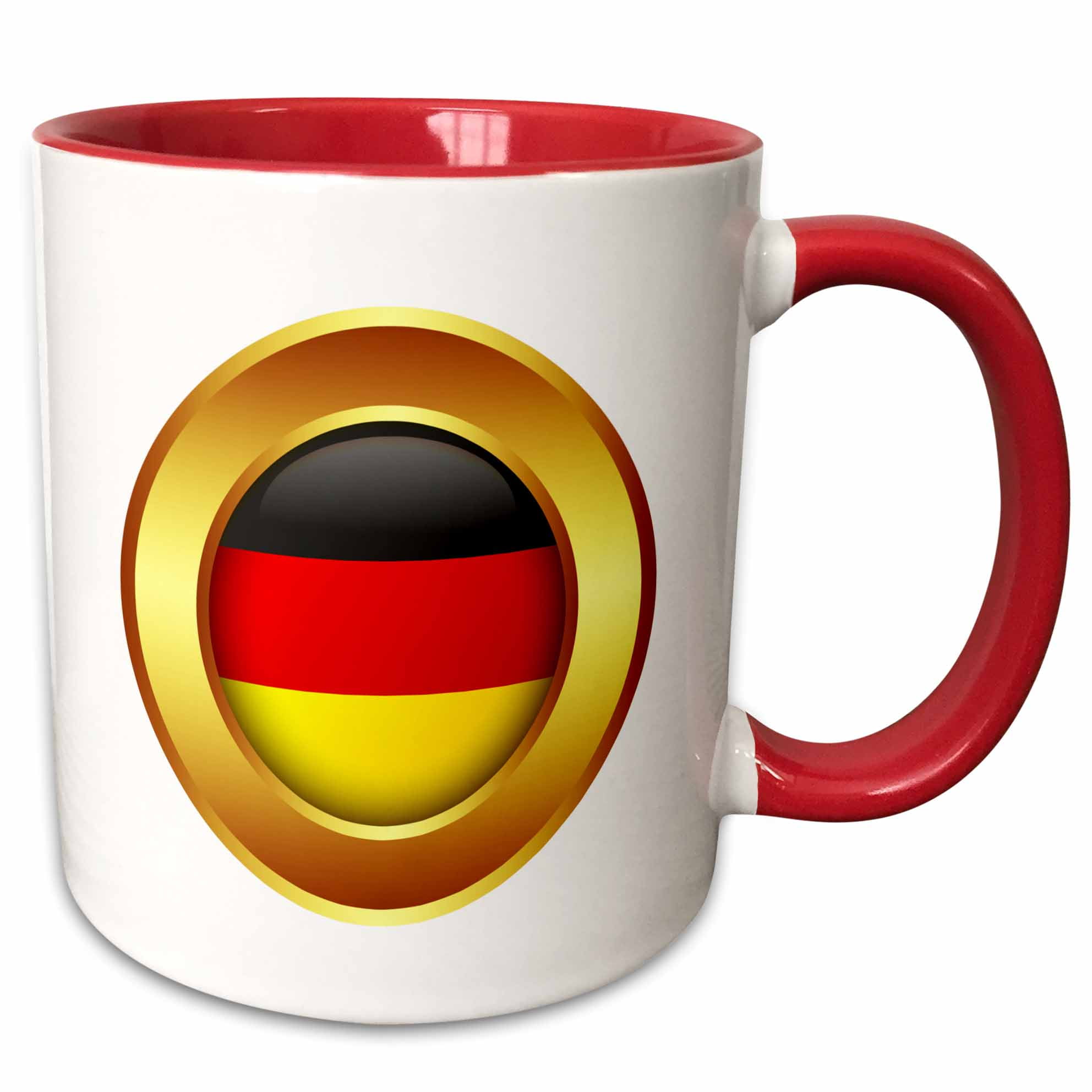 Black Red Gold Germany Flag golden Border round Symbol Country Nation ...