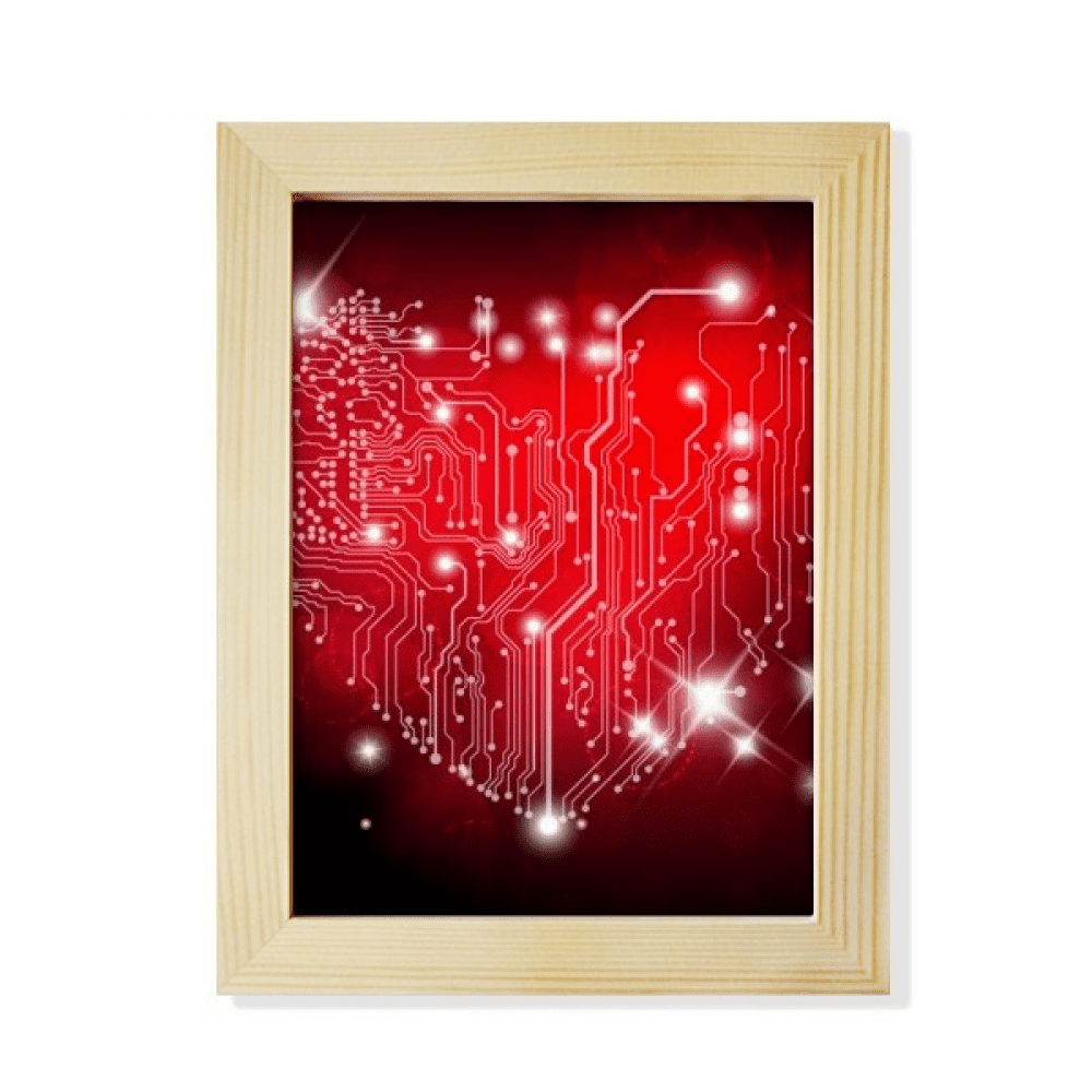 Black Red Heart Shaped Valentine Desktop Adorn Photo Frame Display Art ...