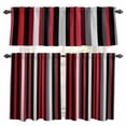 Black Red Kitchen Curtains and Valances Set, Grey Stripe Abstract ...