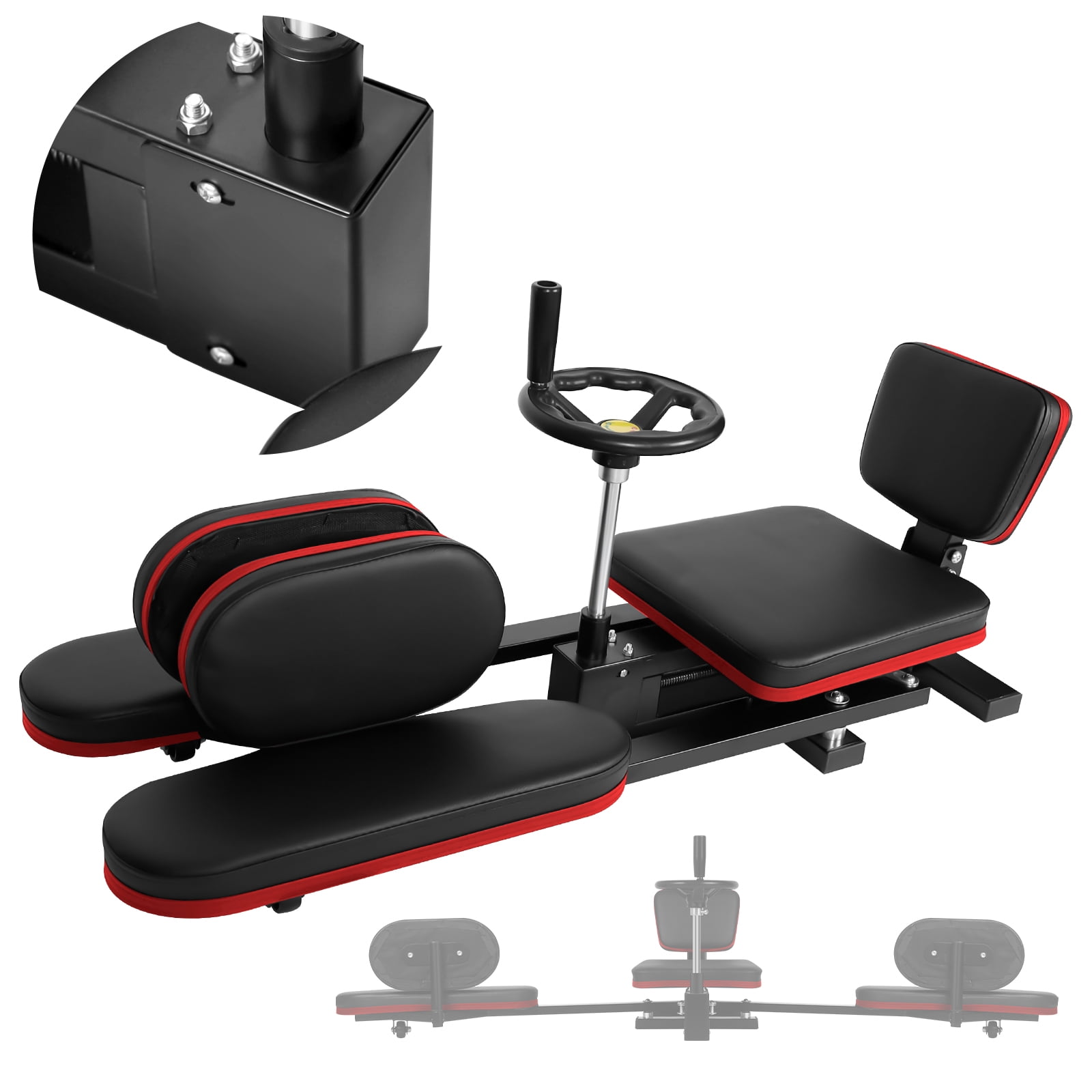 Black and Red Leg Stretch Trainer, High Grade PU Leather, Joint ...