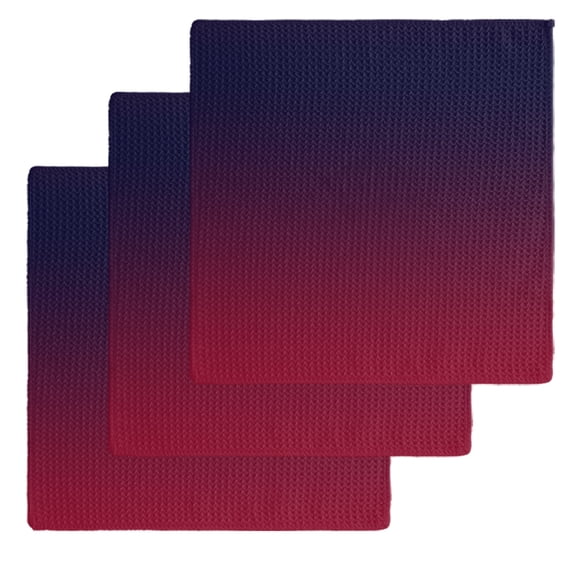 Black Red Ombre Kitchen Dish Towels for Drying Dishes Set of 3, Modern ...