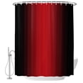 Black Red Ombre Shower Curtain Set - Standard 72" x 72" Washable ...
