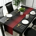 Black Red Ombre Table Runner 120 Inches Long - Modern Abstract Art ...