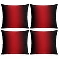 Black Red Ombre Throw Pillow Covers 16 x 16 Inch Pillow Covers Set of 4 ...