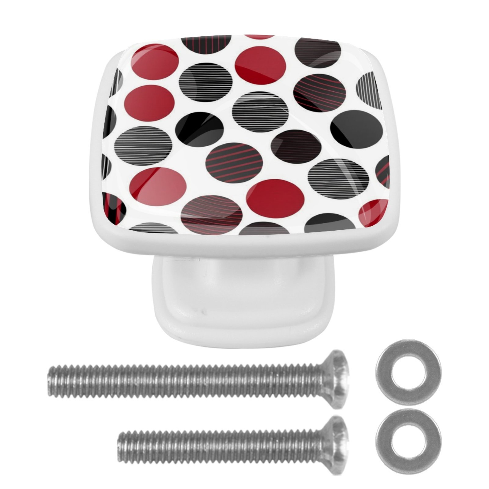 Black Red Polka Dots Cabinets Door and Drawers Knobs Pulls,Furniture ...