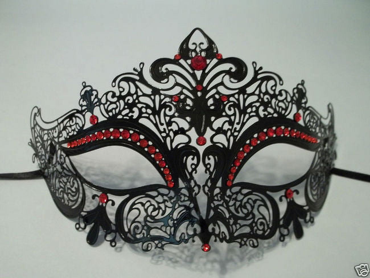 Black And Red Masquerade Mask
