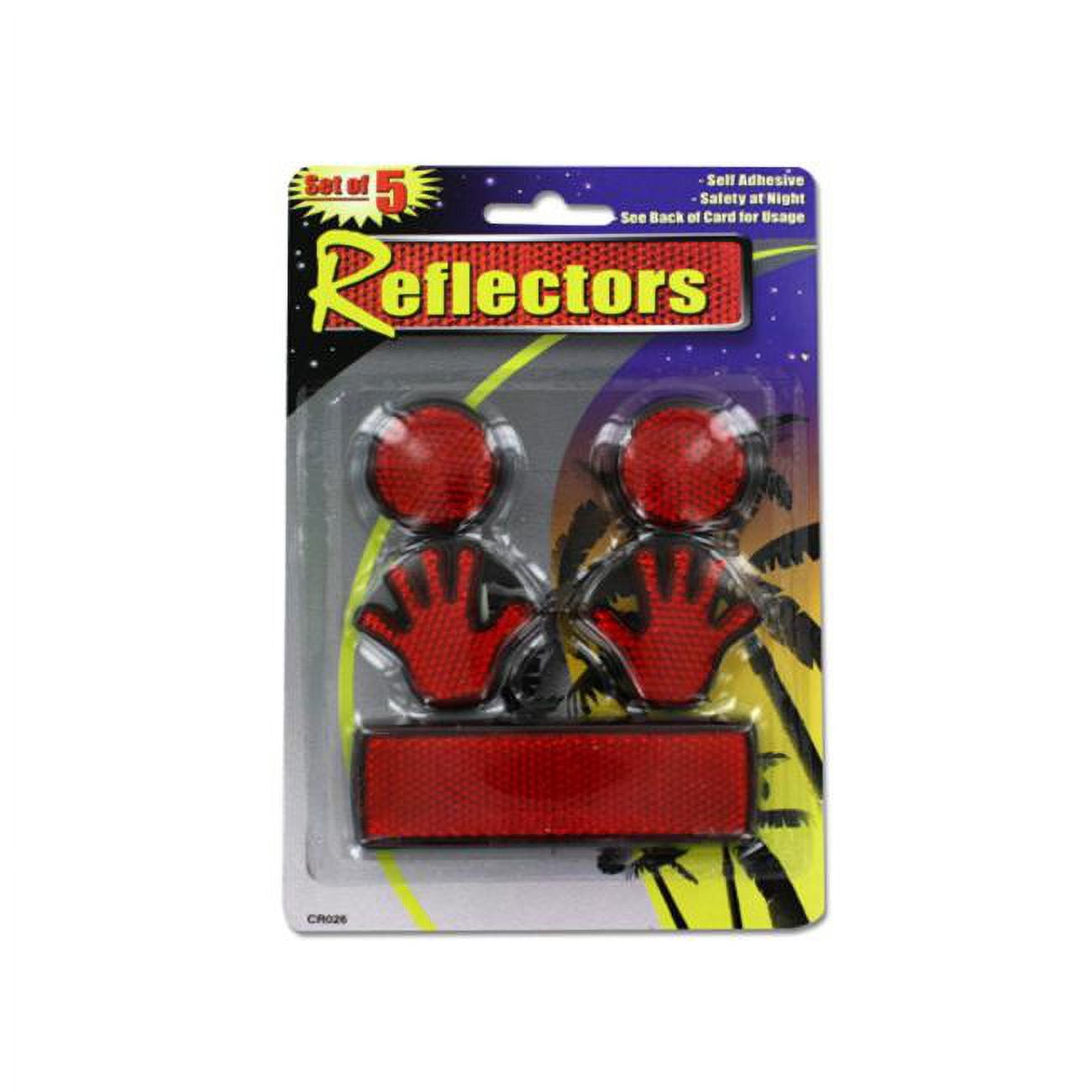 Black Red Self Adhesive Reflectors with Plastic Material - Case of 24 ...