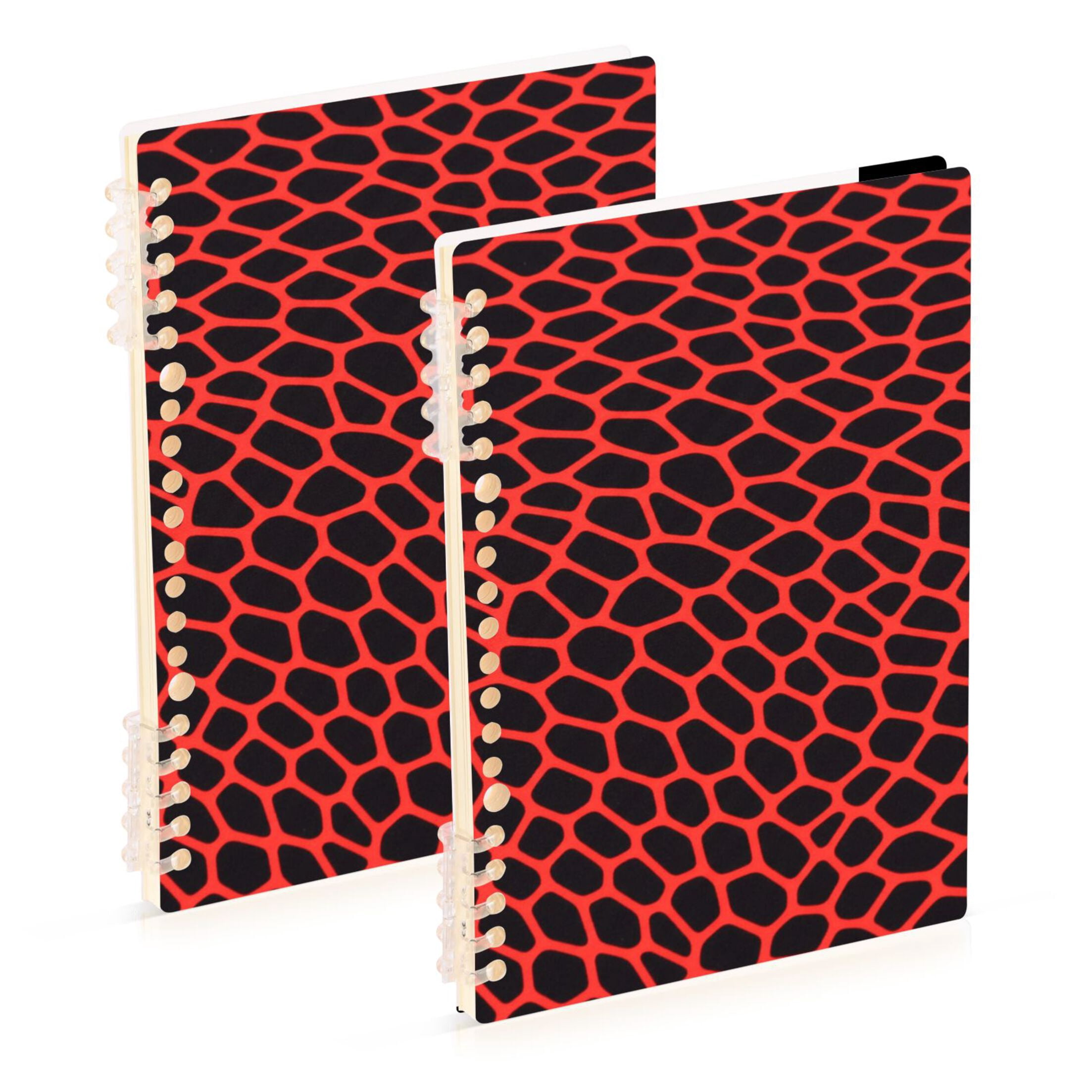 Black Red Snake Skin A5 Notebook Set of 2 Refillable 60 Sheets ...