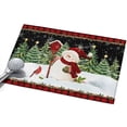 Black Red Snowman Christmas Entryway Rug 2x3ft Washable Non Slip ...