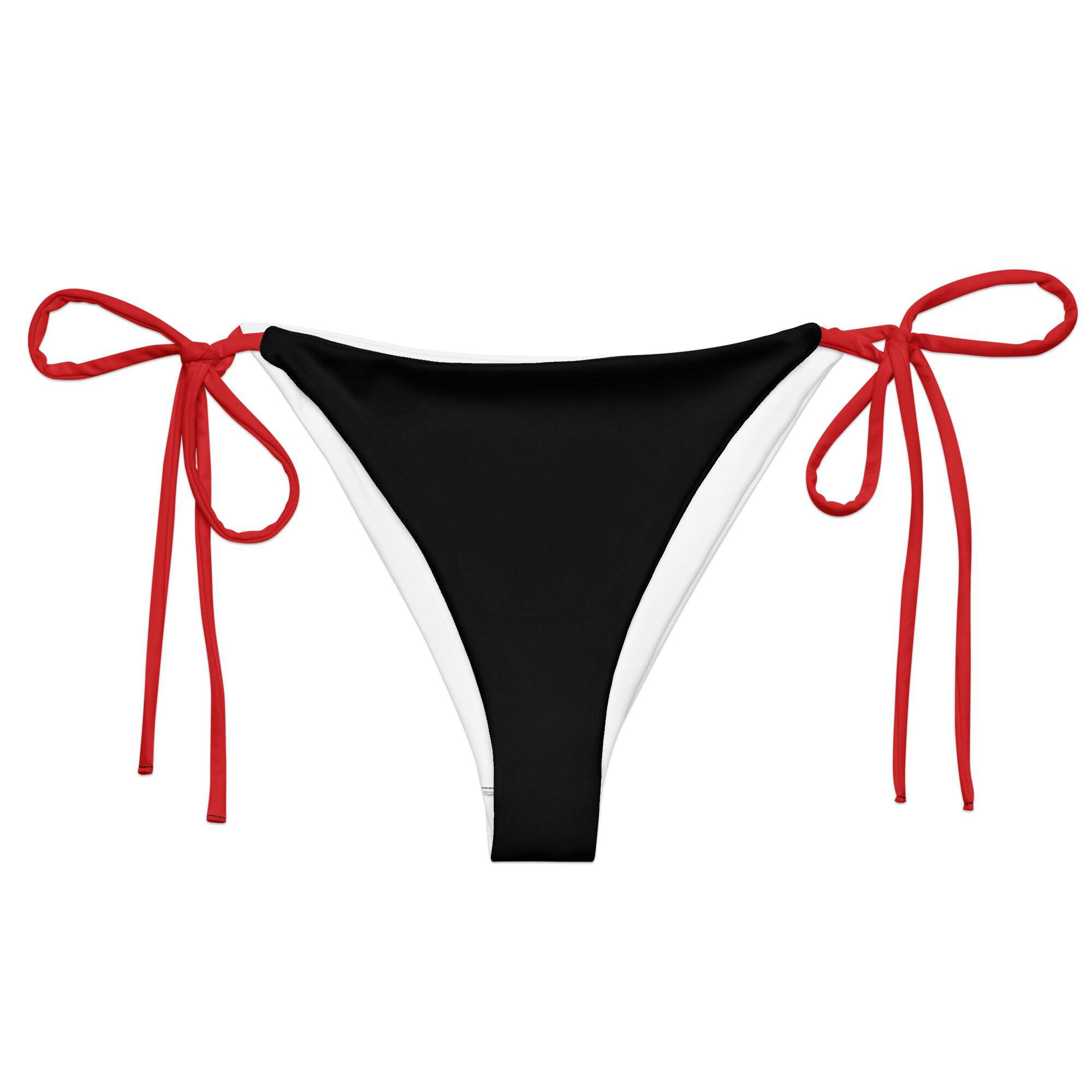 Black & Red String Bikini Bottom - Walmart.com