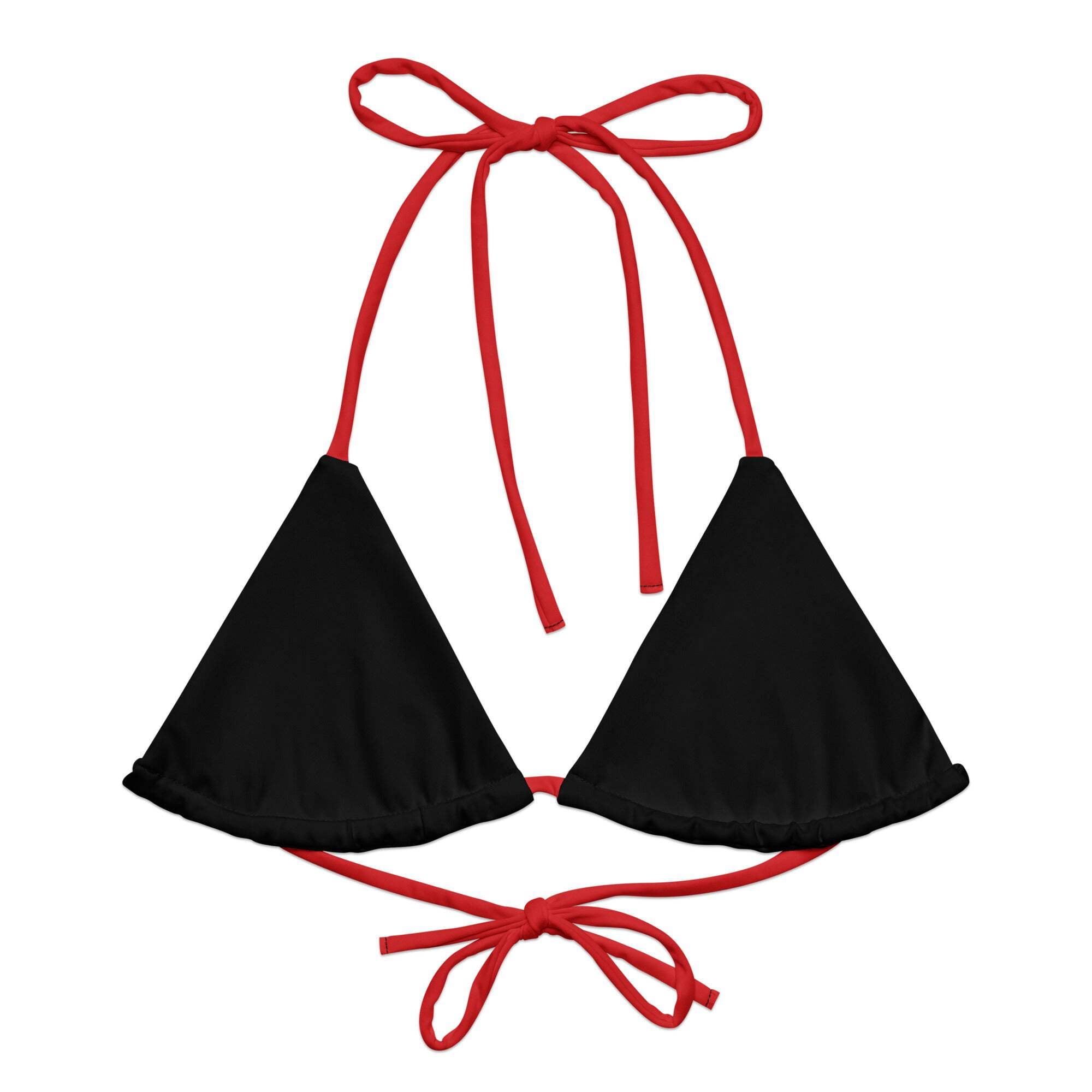 Black & Red String Bikini Top - Walmart.com