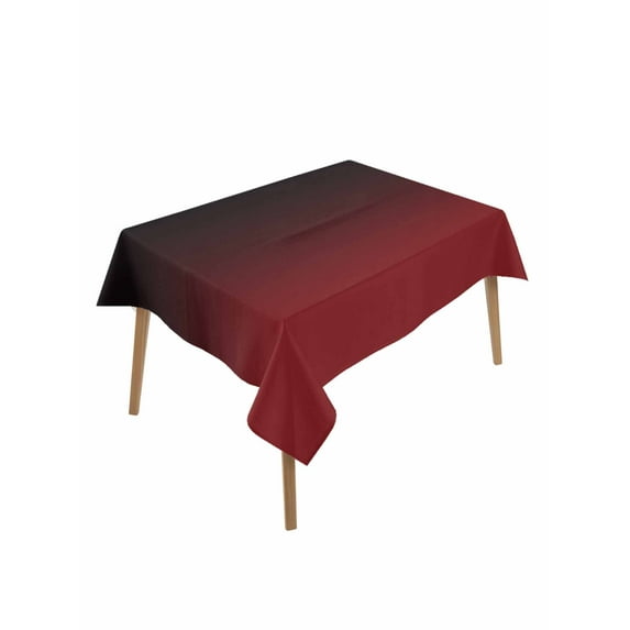 Black Red Table Cloth 52x70 Inch Rectangle, Gradient Waterproof ...