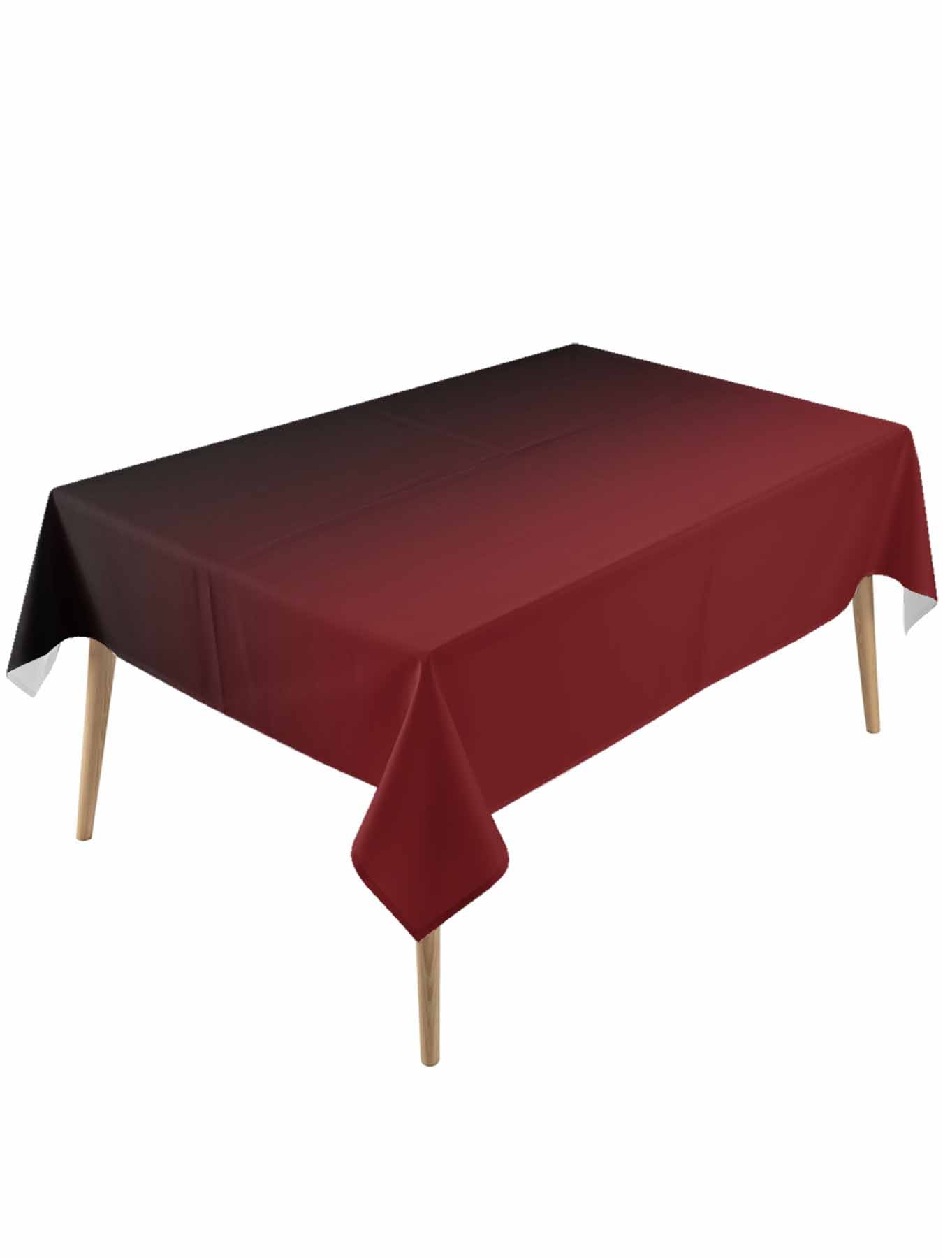 Black Red Table Cloth 54x108 Inch Rectangle, Gradient Waterproof ...