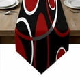 Black Red Table Runner Linen Burlap Table Runner 48 Inches Long White ...