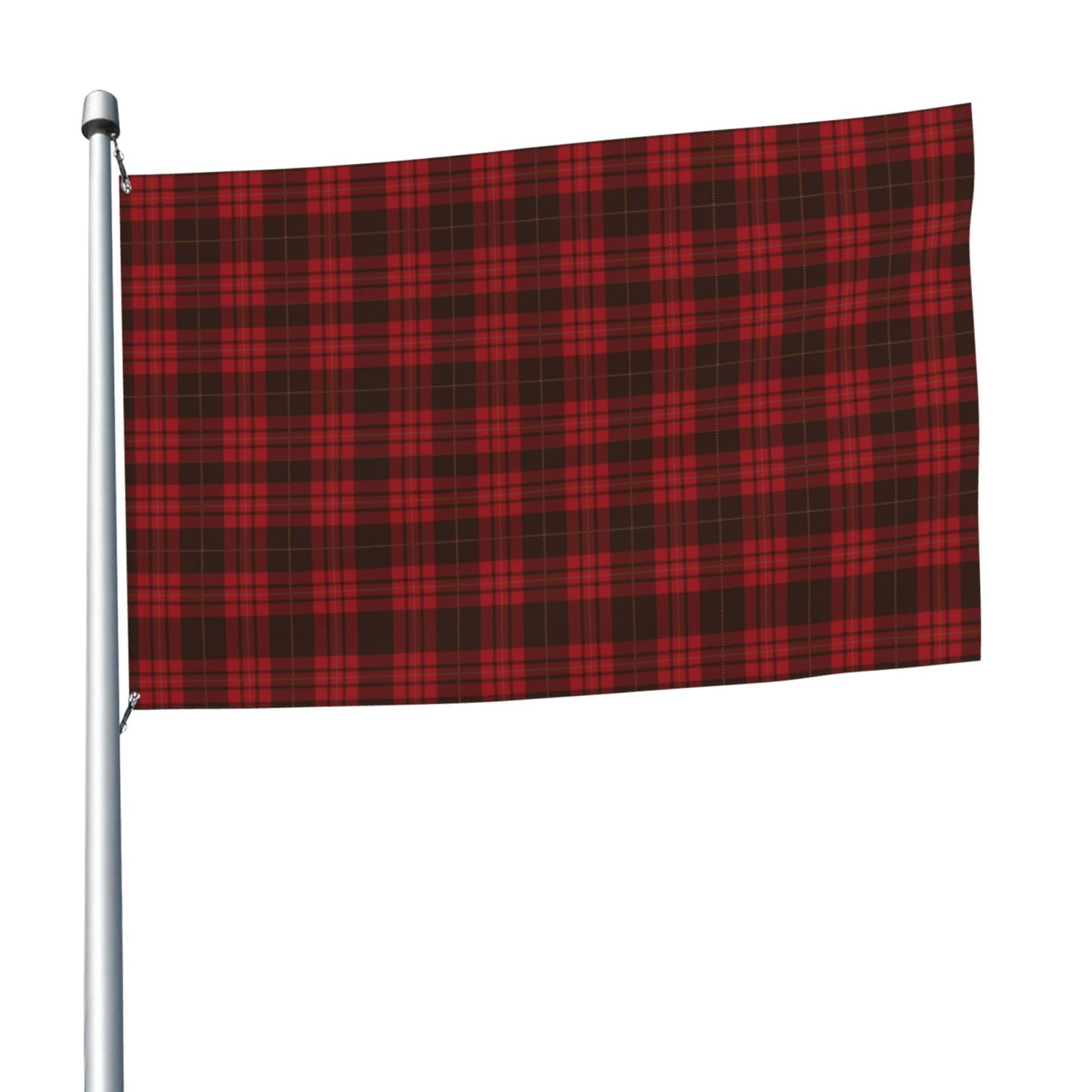 Black Red Tartan Flag 5x8 Ft Print Vivid Color Light-Weighted Flags ...