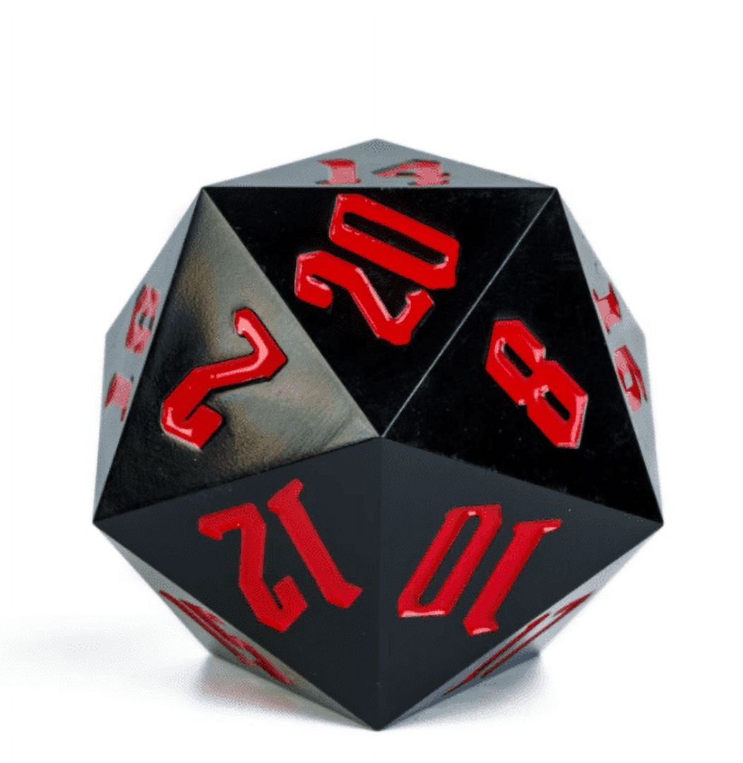 Black/Red Titan 55mmJumbo d20 | Dungeons & Dragons Dice - Walmart.com