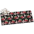 Black Red Truck Christmas Hallway Runner Rug 2x6 Washable Non Slip ...