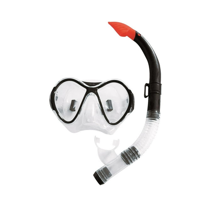Black Red and Clear Zray Teen/Young Adult Scuba Mask and Snorkel Dive ...