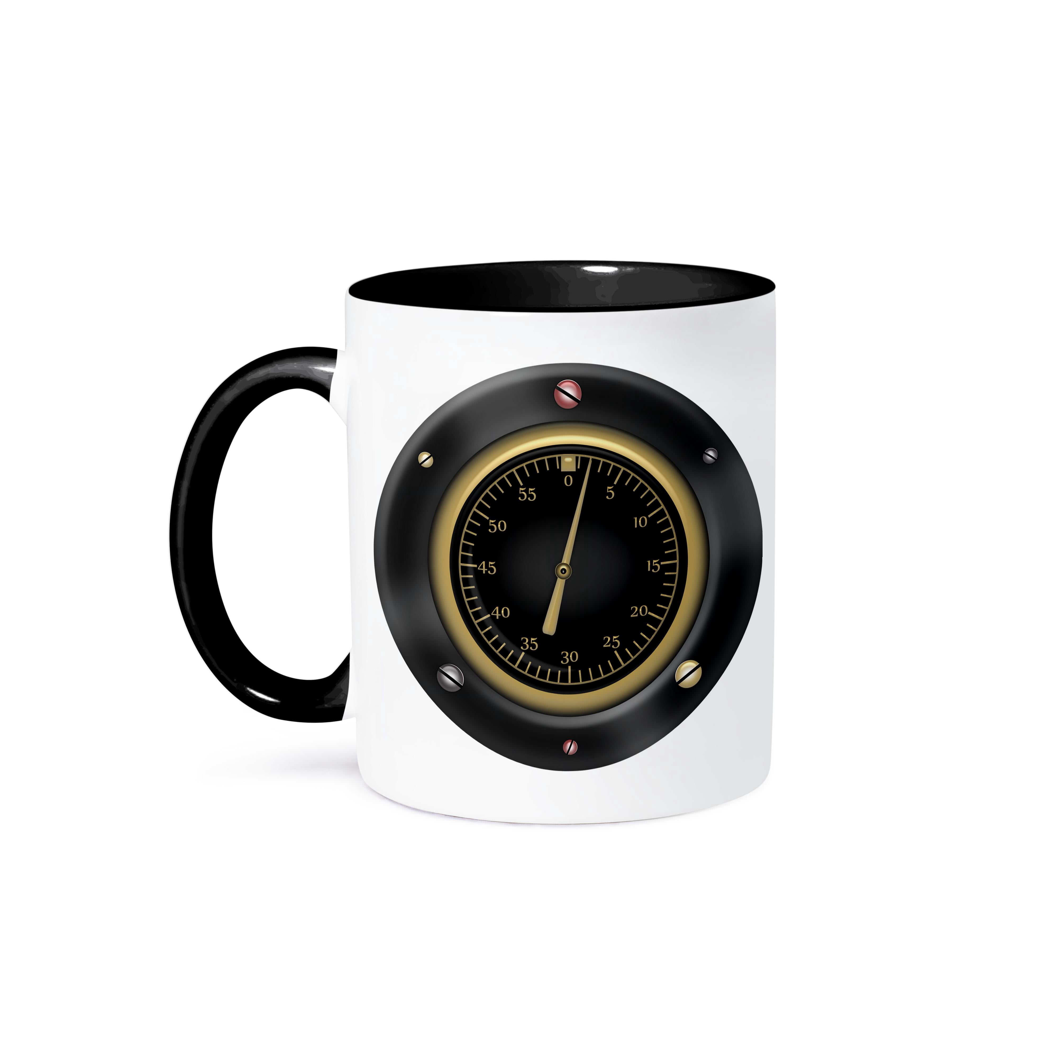 3dRose, Black, Red, and Faux Gold Steampunk Speedometer Illustration ...