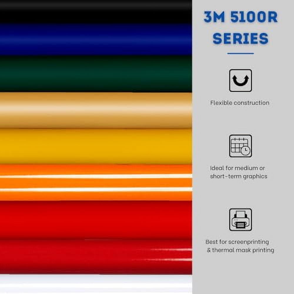 Black Reflective Tape Roll 3M Scotchlite Reflective Vinyl Film 5100R-85 ...