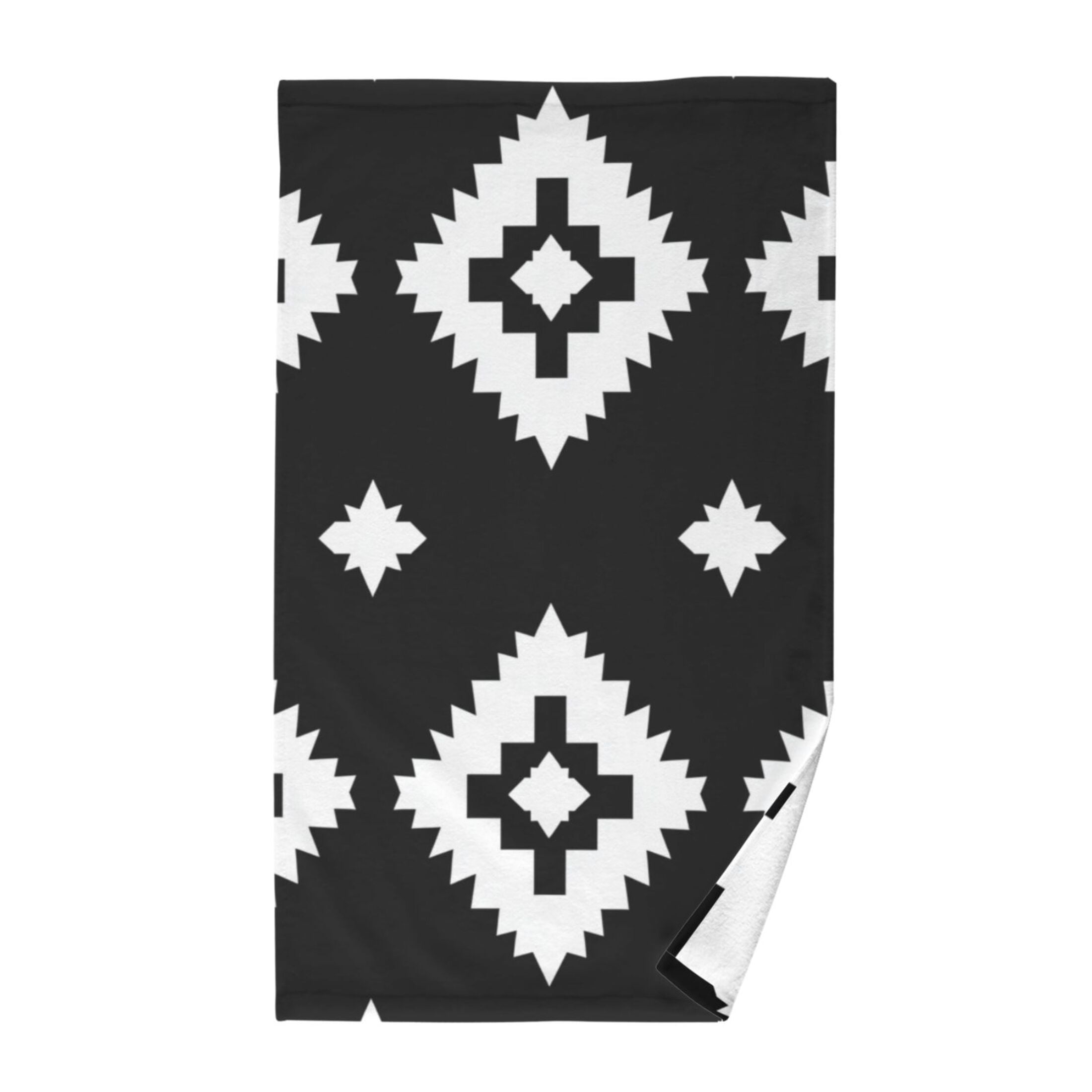 Black Regular Squares Pure Cotton Bath Towel Hand Towel 1 Piece for ...