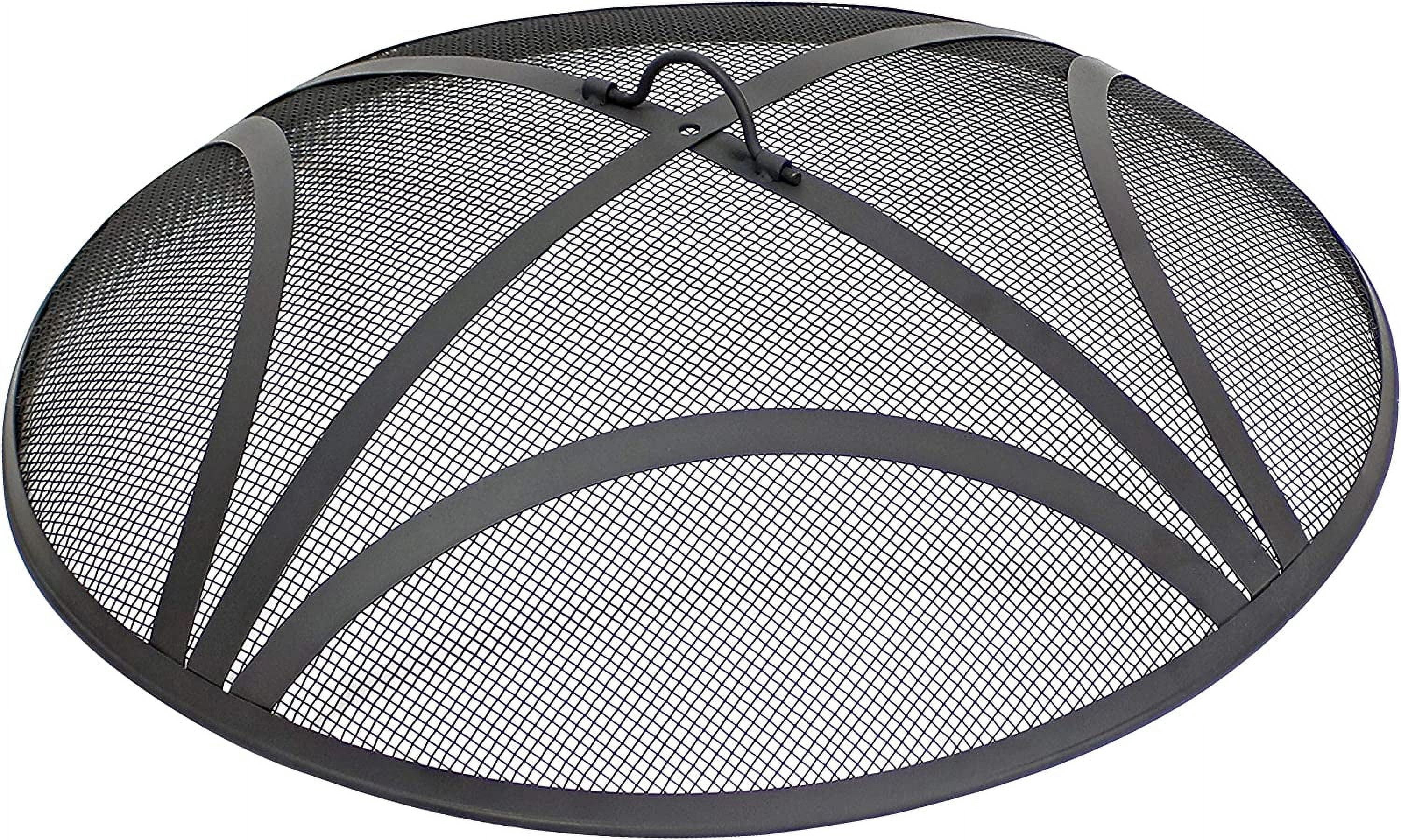 Black Reinforced Steel Mesh Screen with Ring Handle - 24-Inch Diameter ...