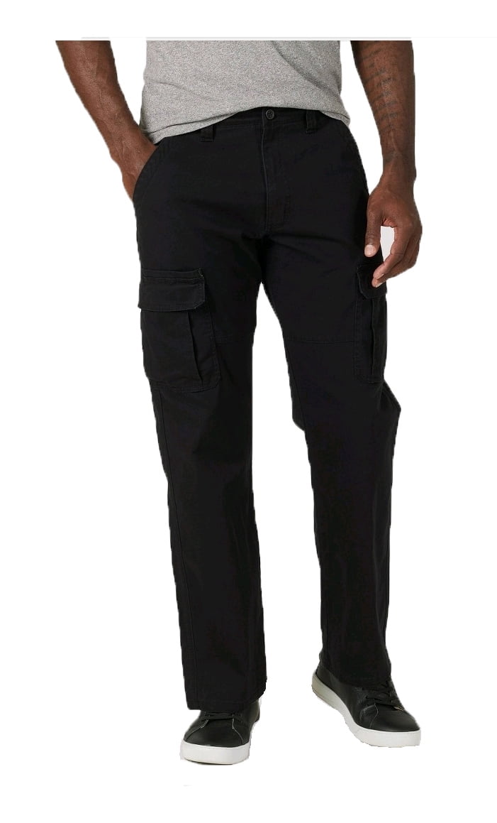 Black Relaxed Fit Flex Cargo Pants - 36 X 34 - Walmart.com
