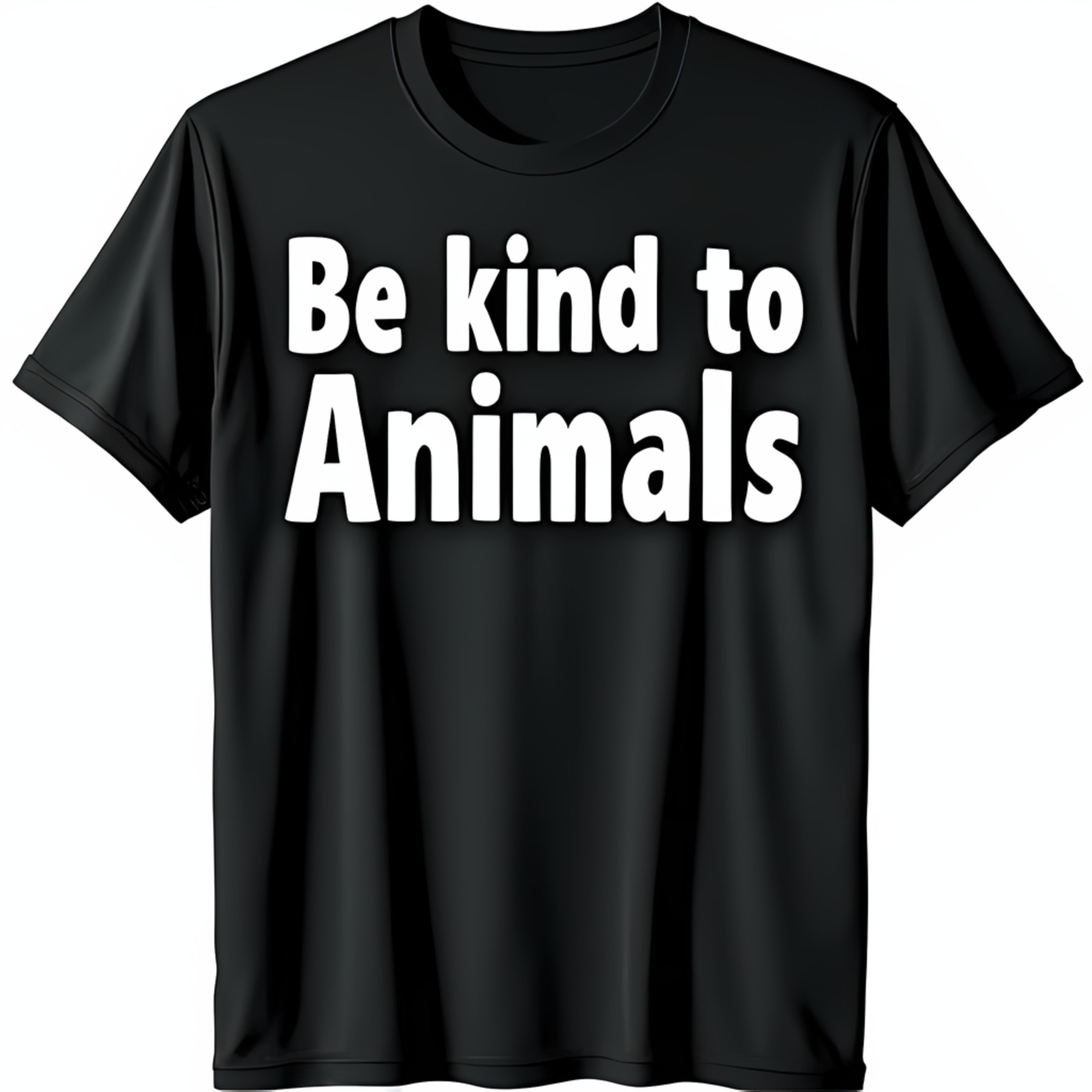 Black Relaxed Fit T-Shirt with Bold Be Kind to Graphic Print - Walmart.com