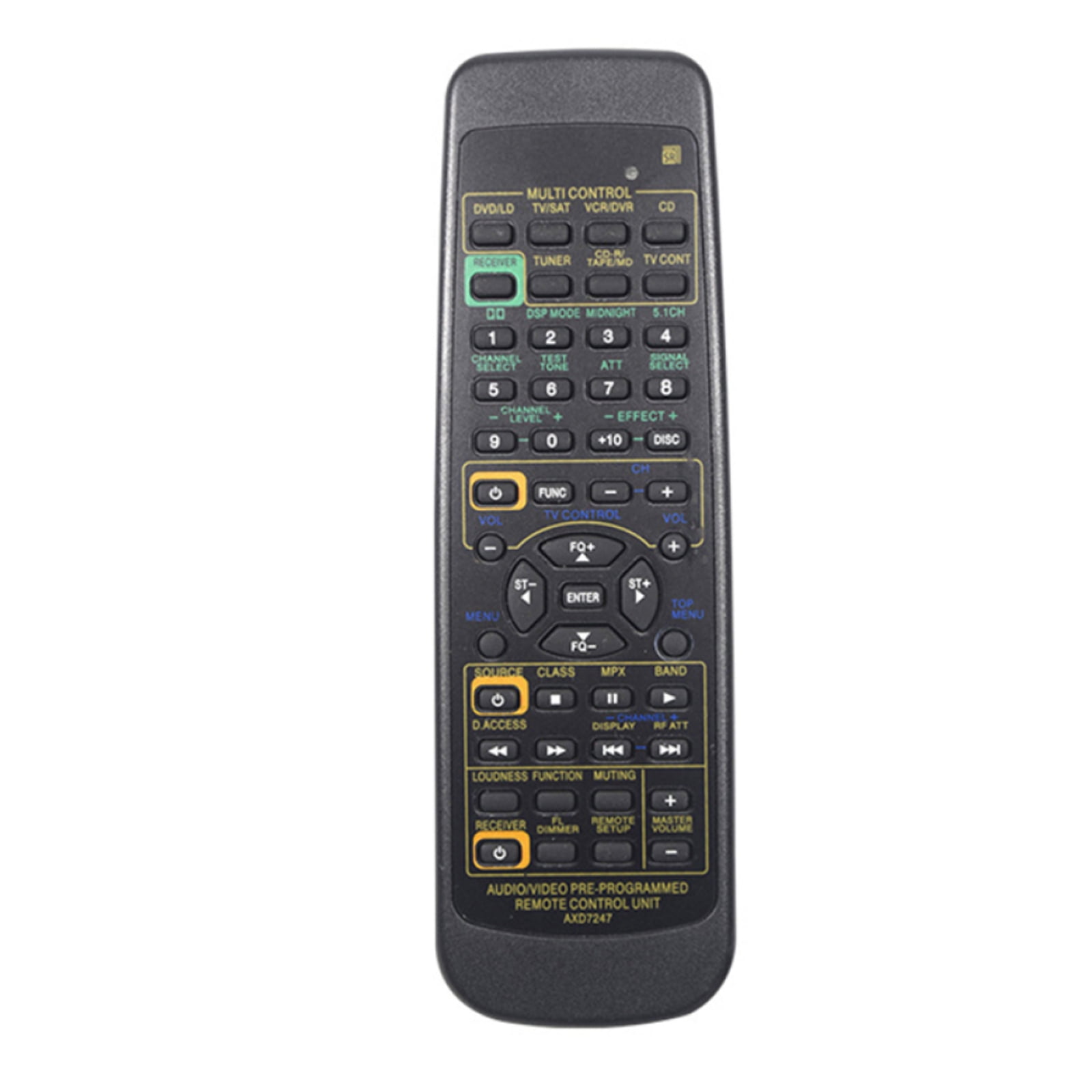 Black Remote Control AV Receiver AXD7247 AXD7245 VSX-D209 VSX-D411 ...