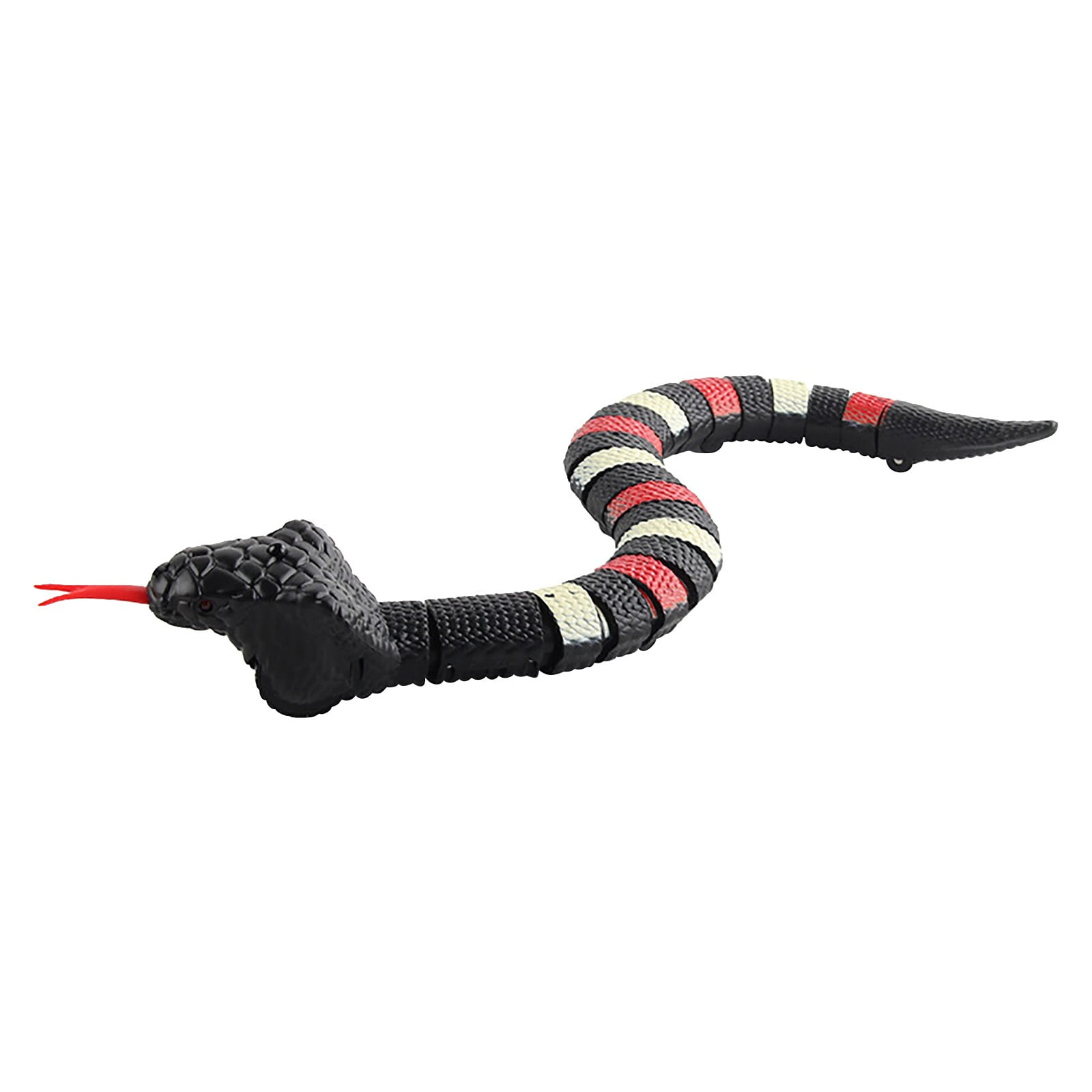Black Remote Control Robotic Snake Toy Realistic Moving Rattlesnake ...