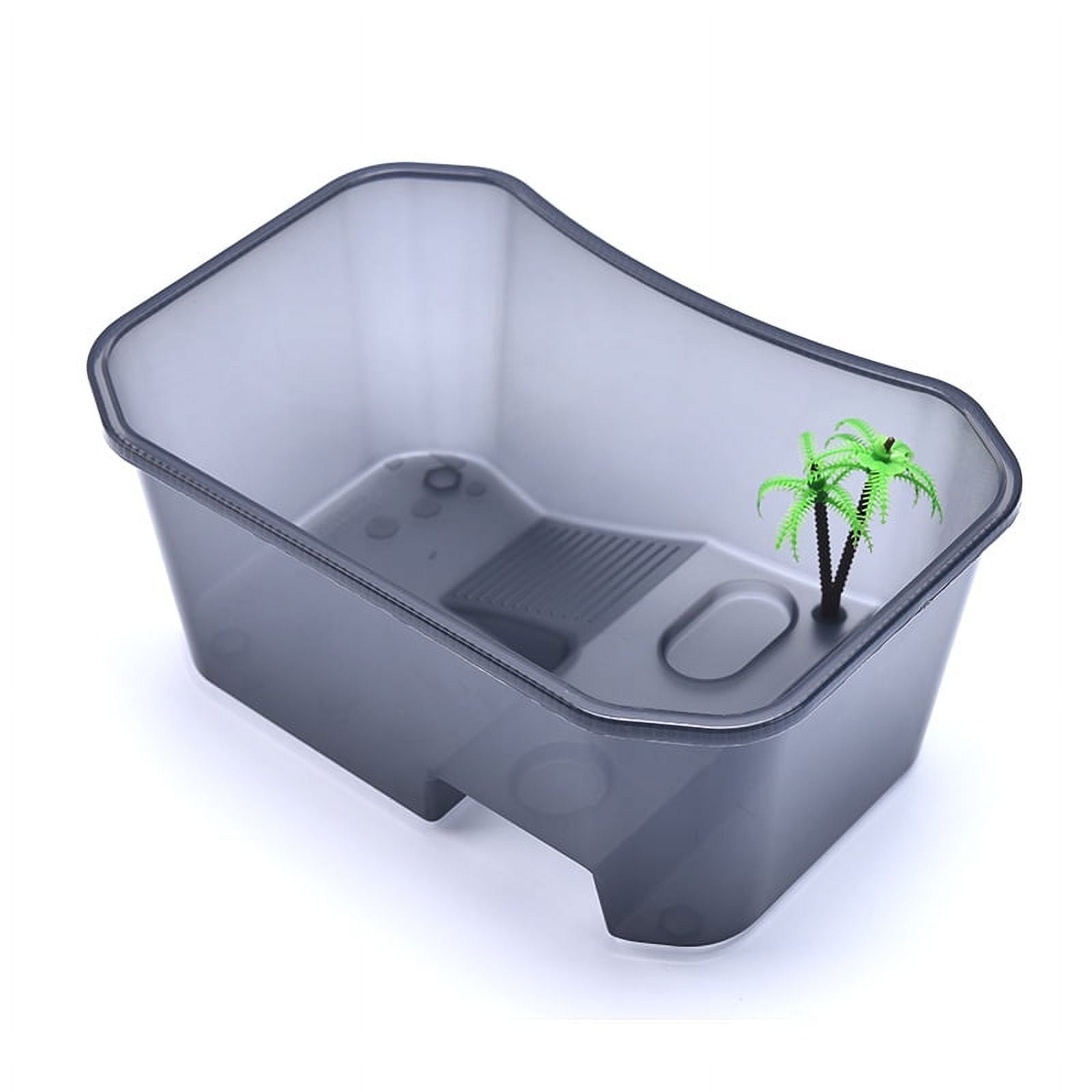 (Black) Reptile Vivarium Box for Turtle Tortoise Feeding Box with ...