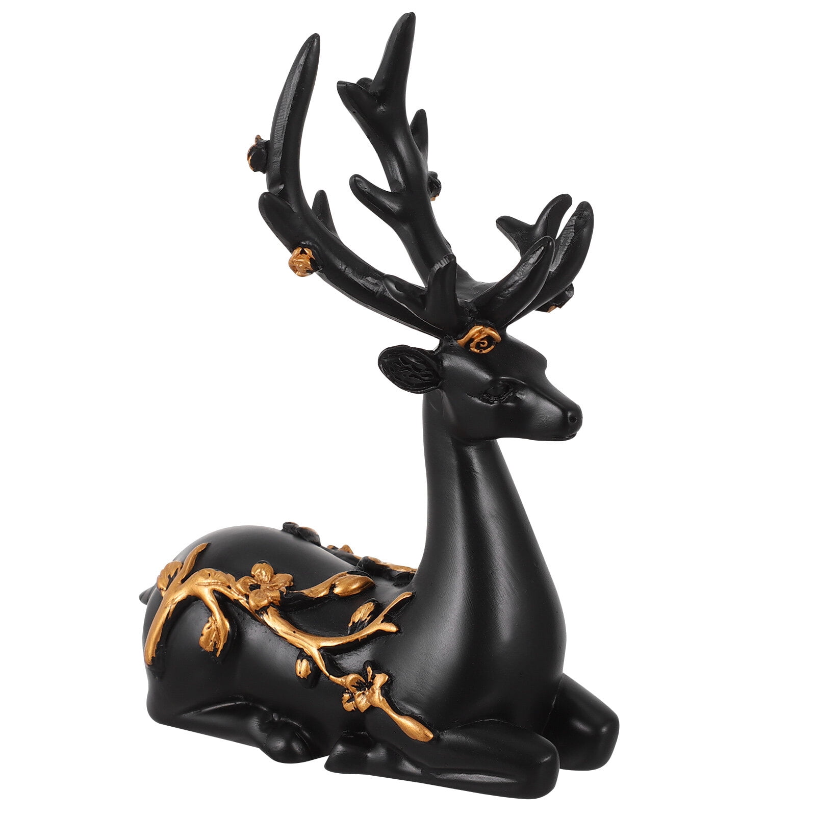 Black Resin Elk Crystal Holder Stand for Home Decor, Small Vintage ...