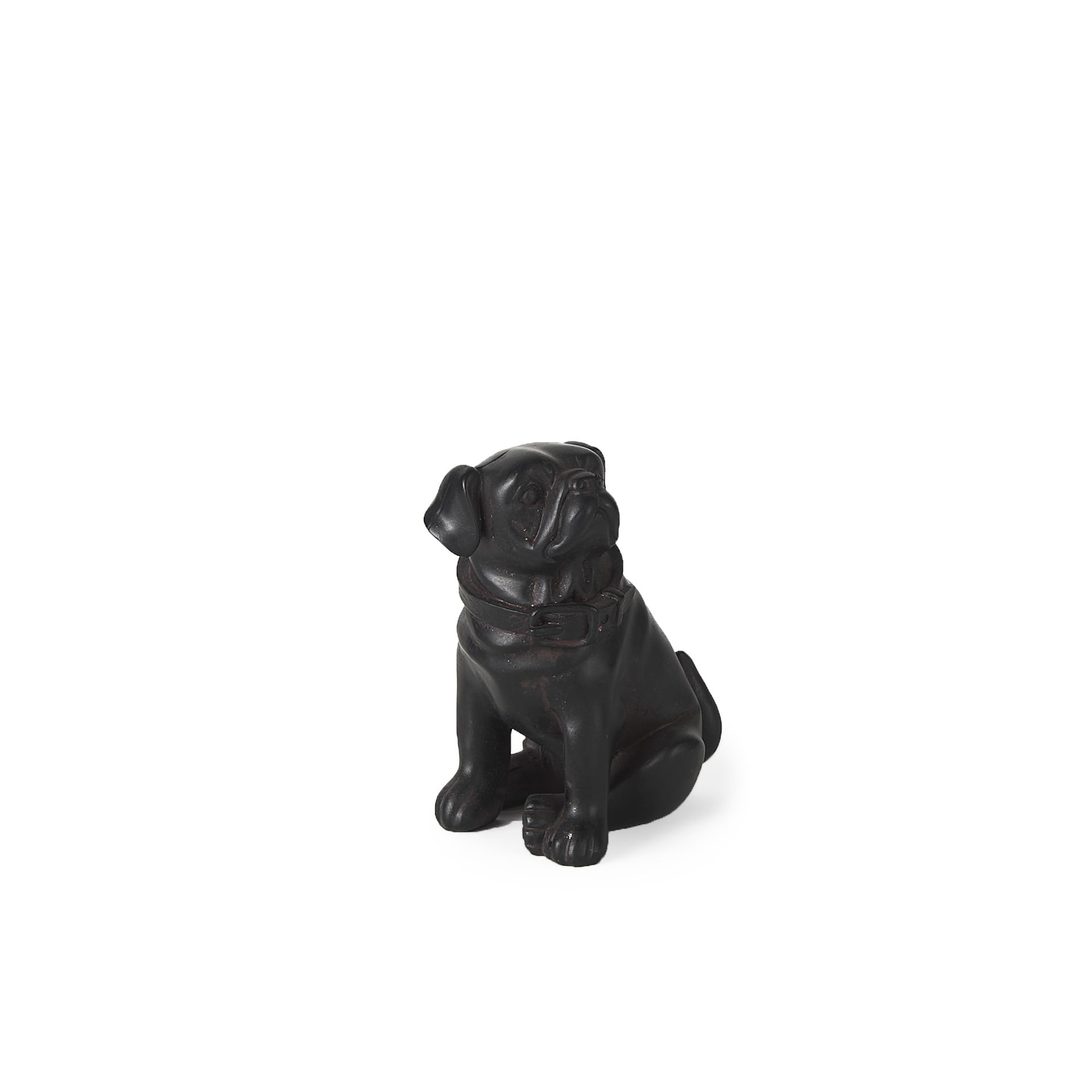 Black Resin Pug Dog Sculpture - Walmart.com