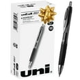 Black Retractable Gel Pens 12 Pack with Medium Points, Uni-Ball 207 ...