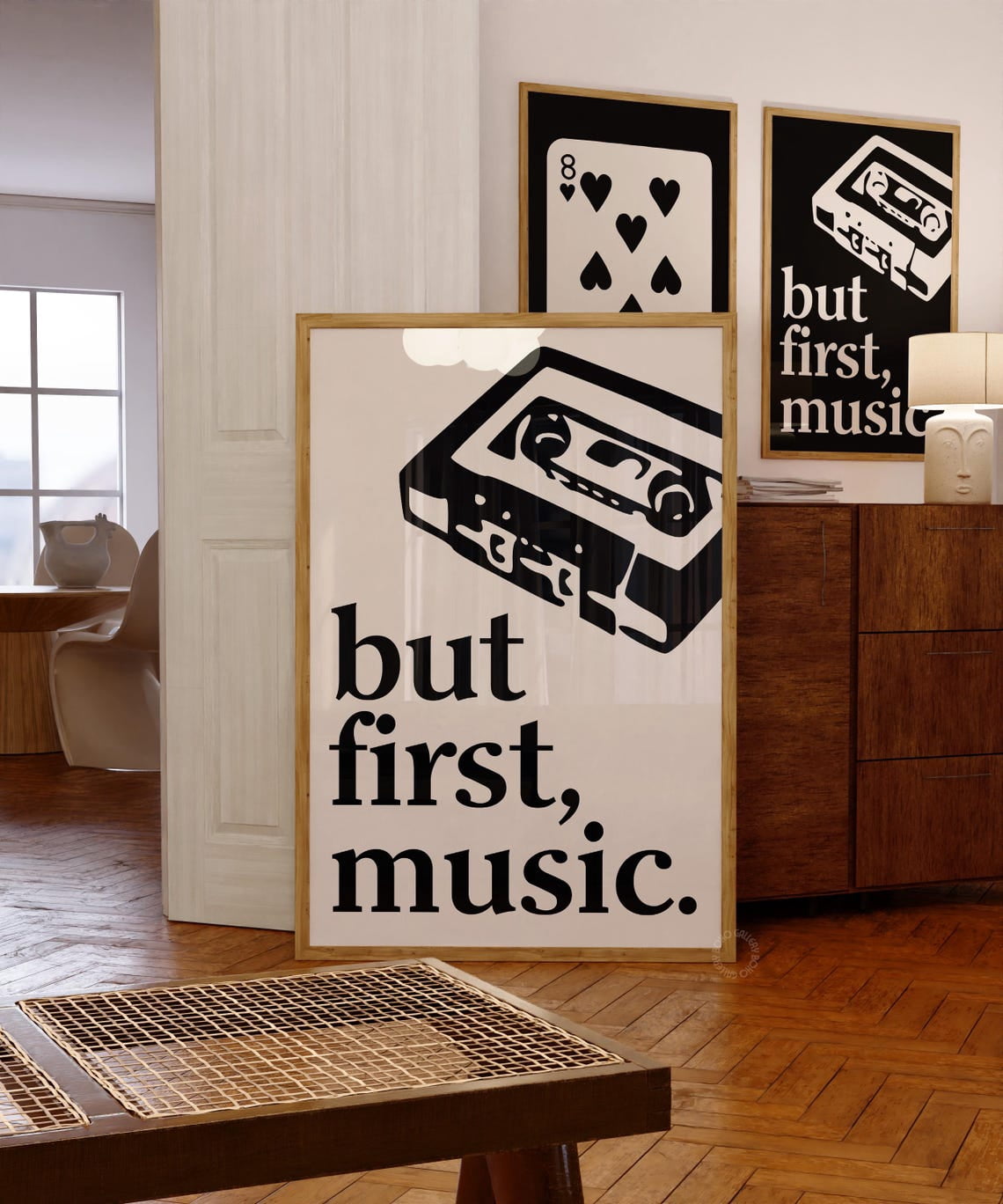 Black Retro Cassette Mix Tape Music Wall Art Decor Unframed Paper Print ...