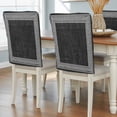 Black Retro Greek Key Chair Back Covers, Greece Ancient Rustic ...