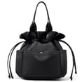 Black Reusable Insulated Lunch Bag with Water Bottle Holder for Work ...