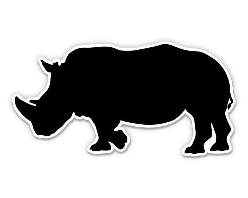 Black Rhino - 3" Vinyl Sticker - For Car Laptop Water Bottle Phone ...