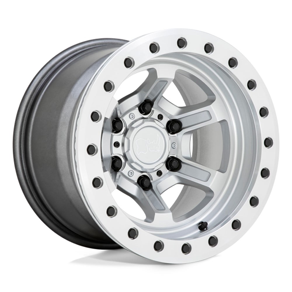 Black Rhino Cast Aluminum Rim BRFFT 15X10 6X5.5 G-SLV MACH-FC -38MM ...