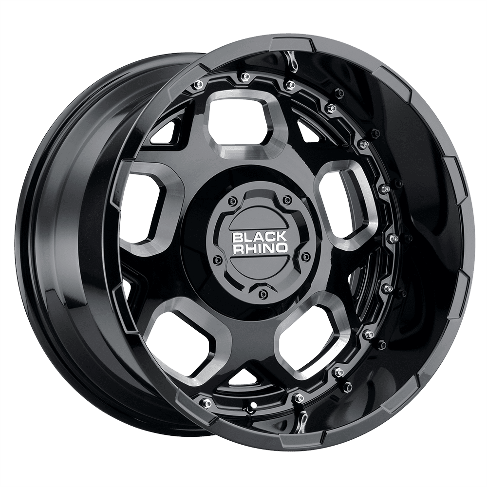 Black Rhino Cast Aluminum Rim BRGUS 20X9.5 6X5.5 G-BLK-MILL 6MM ...