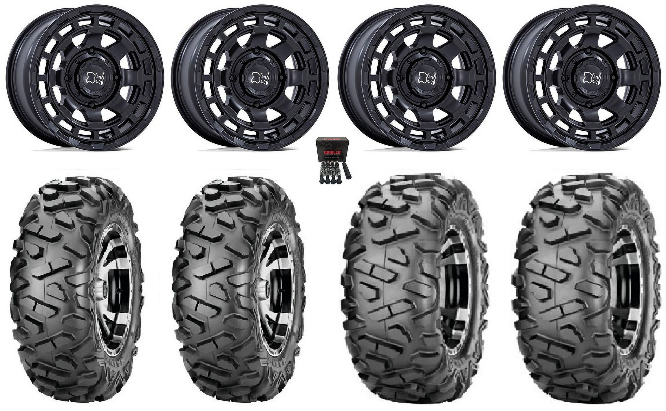 Black Rhino Chamber 14" Wheels Bk 26" BigHorn Tires Honda Rincon Yamaha ...