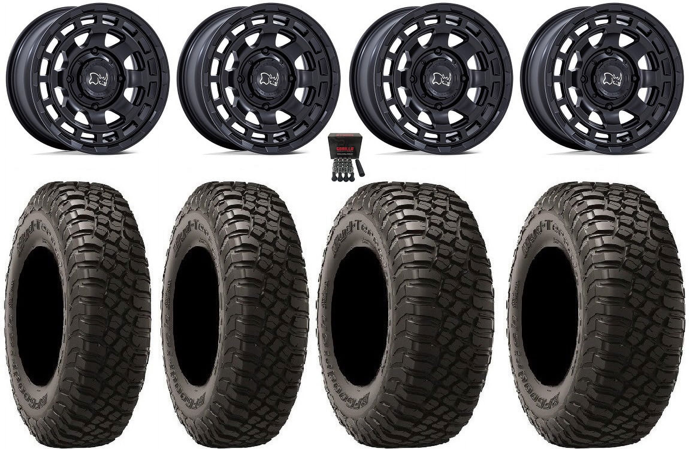 Black Rhino Chamber 14" Wheels Bk 27" BFG KM3 Tires Yamaha Viking ...