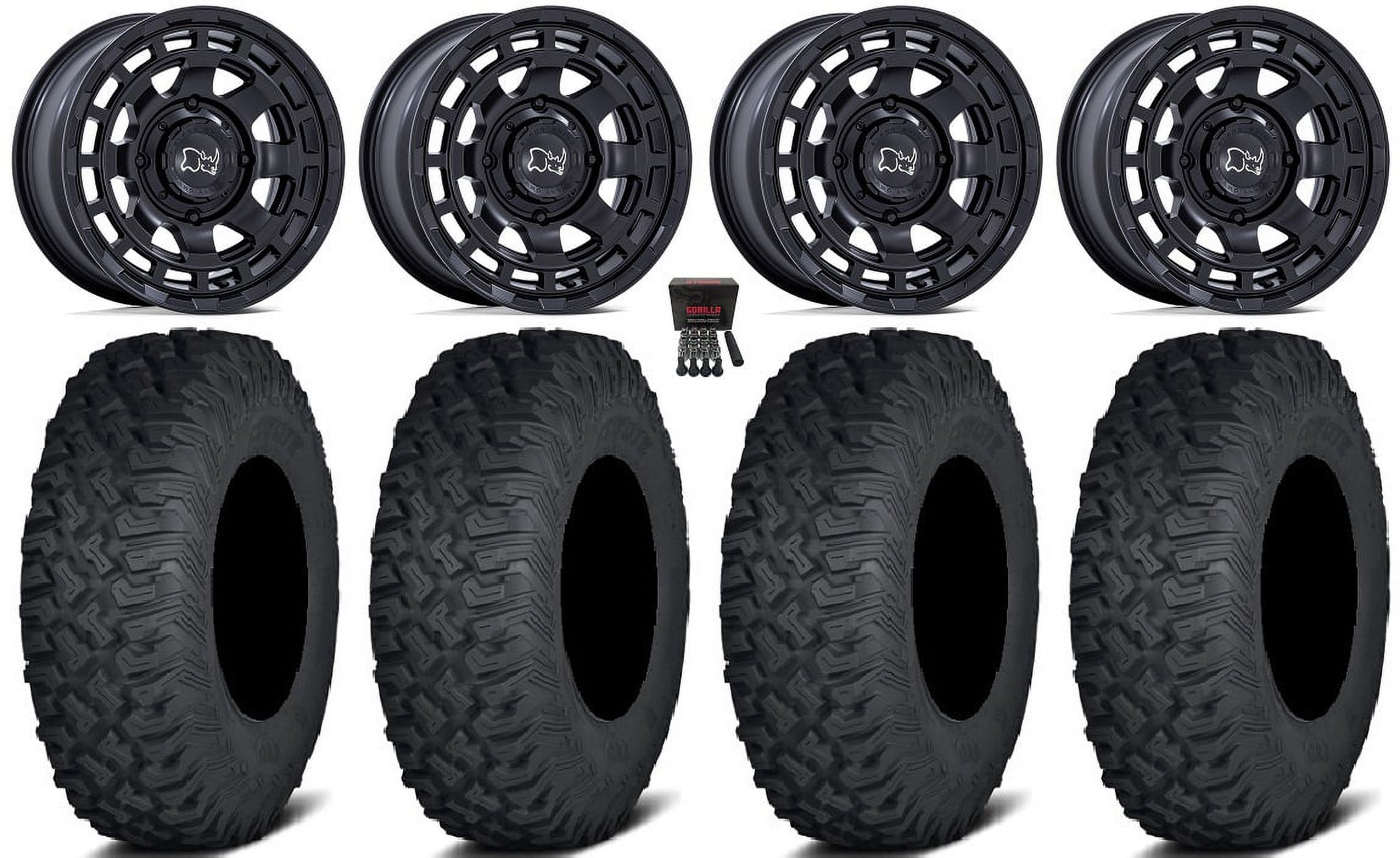 Black Rhino Chamber 14" Wheels Bk 27" Coyote Tires Can-Am Maverick X3 ...