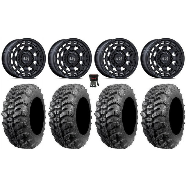 Black Rhino Chamber 14" Wheels Bk 27" Sniper 920 Tires Can-Am Commander ...