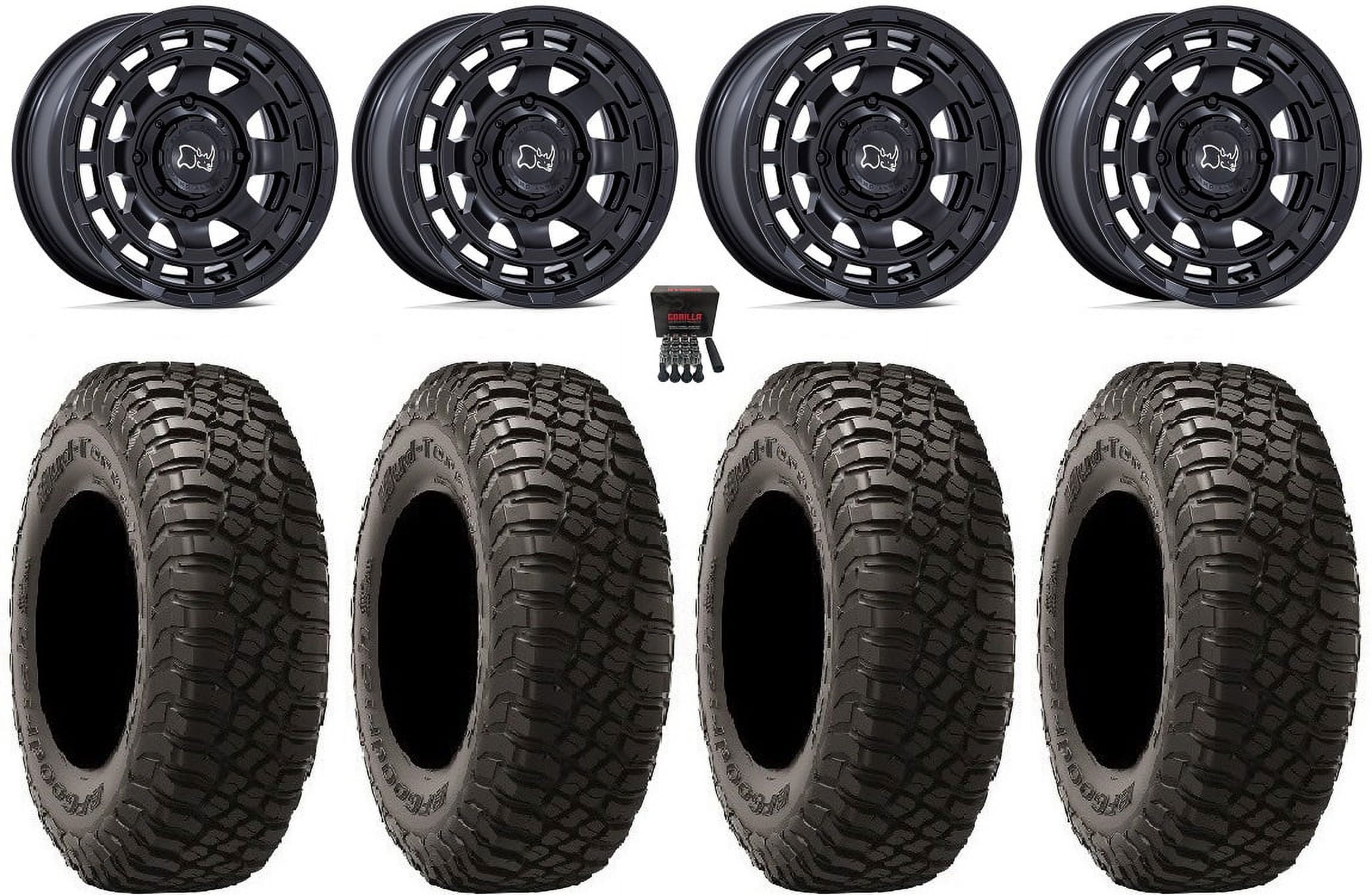 Black Rhino Chamber 14" Wheels Bk 28" BFG KM3 Tires Yamaha Viking ...