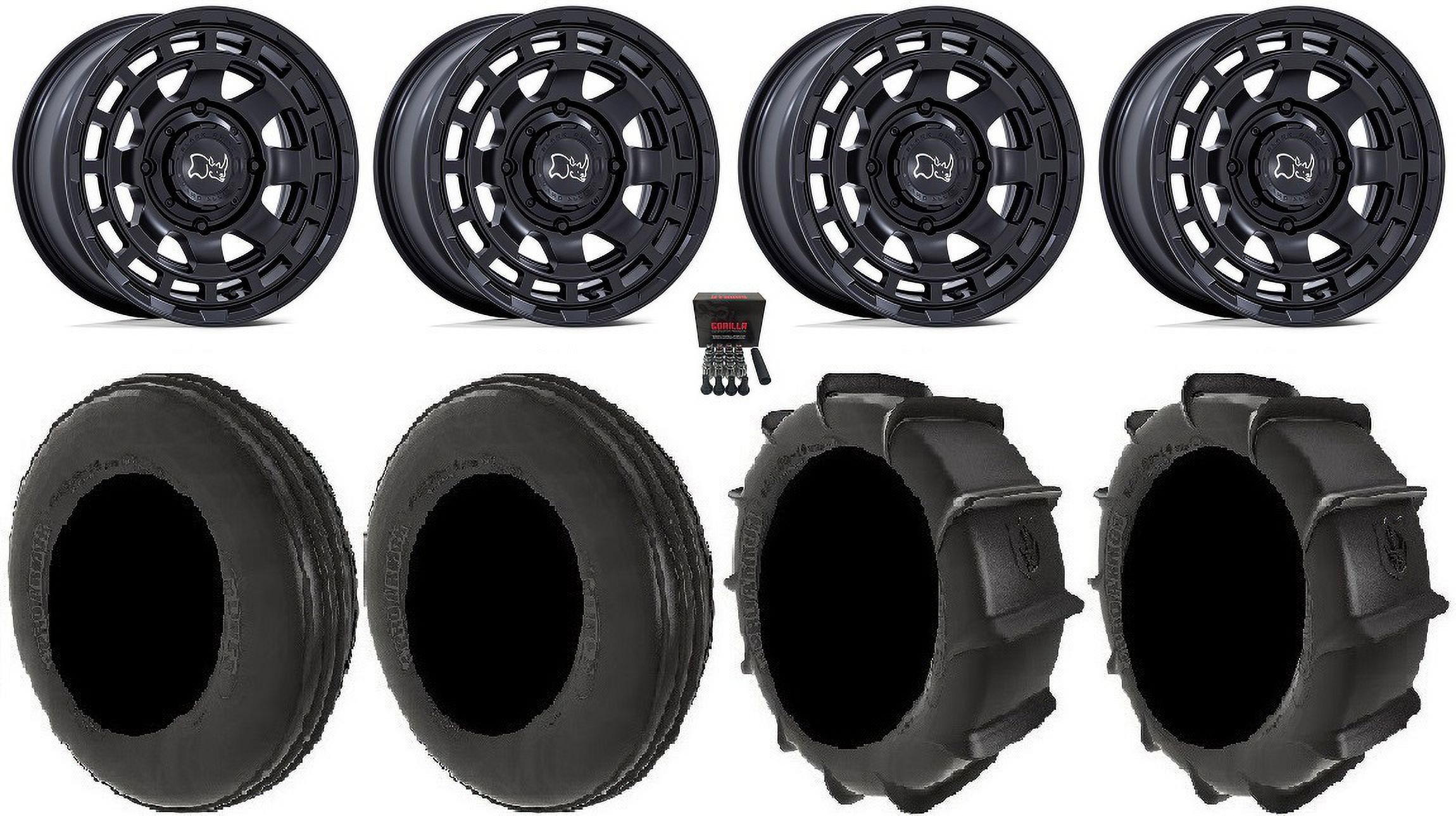 Black Rhino Chamber 14" Wheels Bk 28" Dune Tires Can-Am Maverick X3 ...