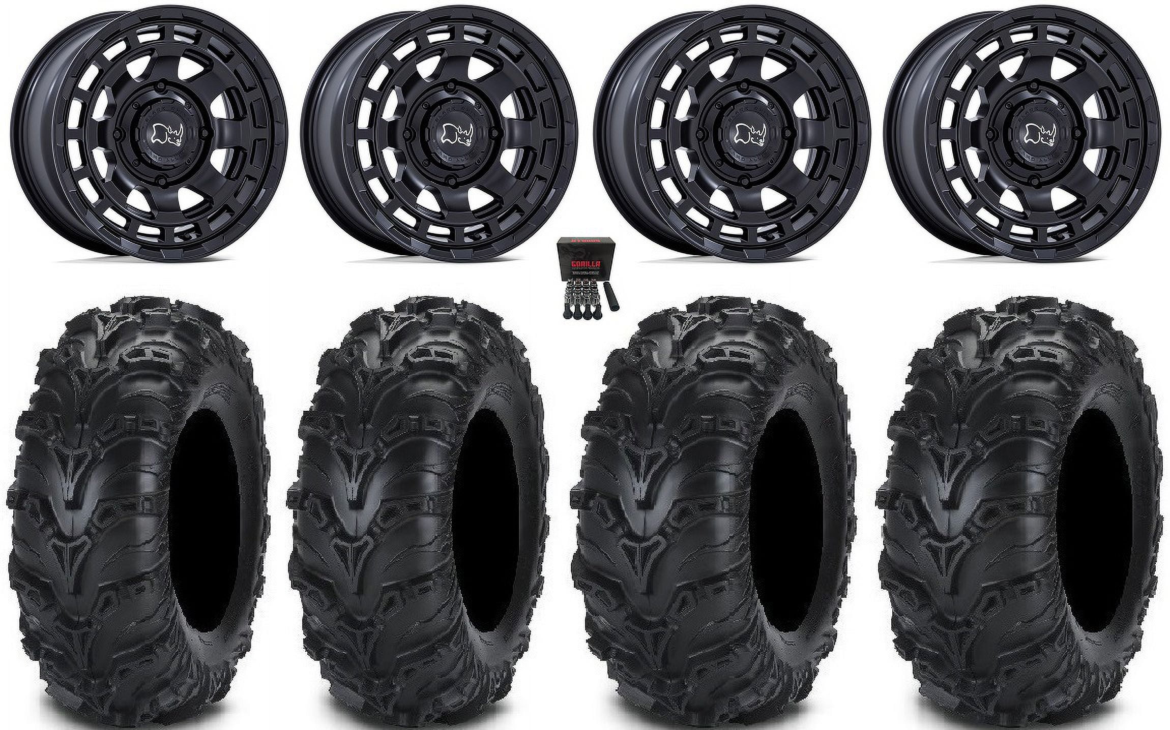 Black Rhino Chamber 14" Wheels Bk 28" Mud Lite II Tires Sportsman 550 ...