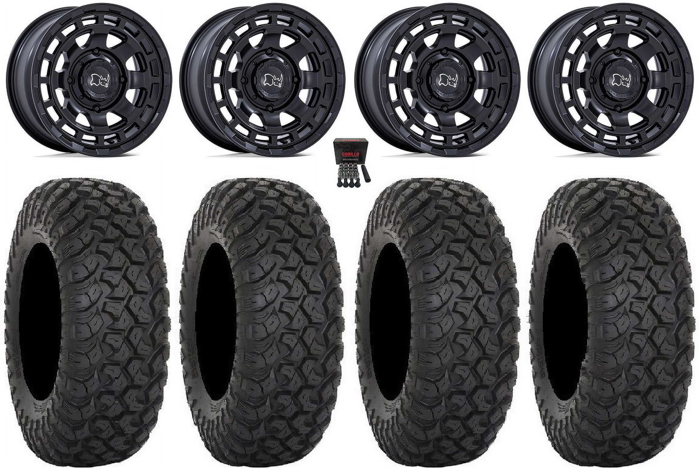 Black Rhino Chamber 14" Wheels Bk 28" RT320 Tires Can-Am Maverick X3 ...